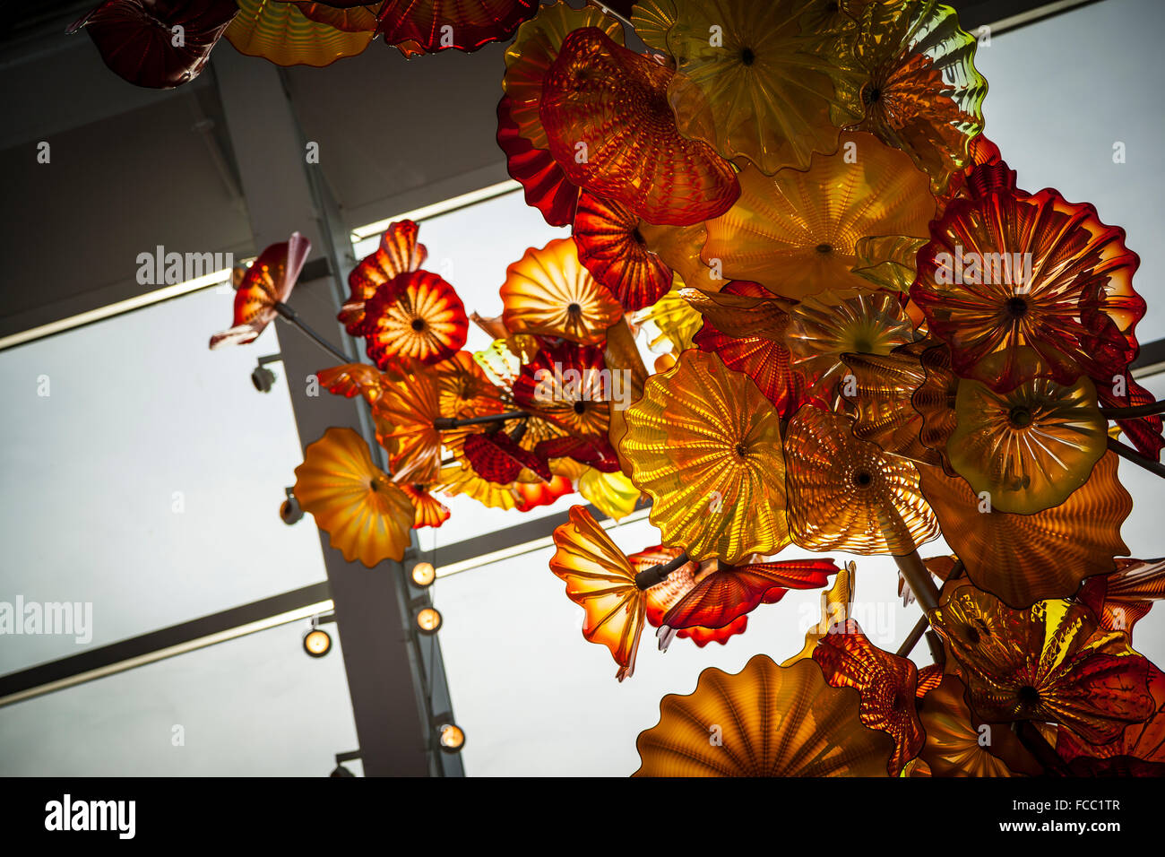 Chihuly Garden and Glass museum featuring one of Dale Chihuly's largest ...