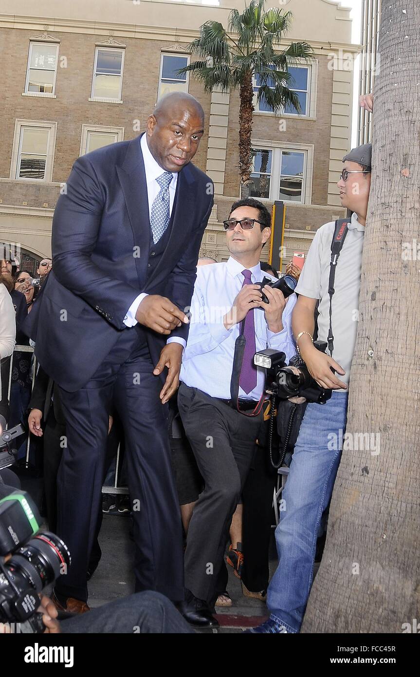 Los Angeles, CA, USA. 21st Jan, 2016. Magic Johnson at the induction ...