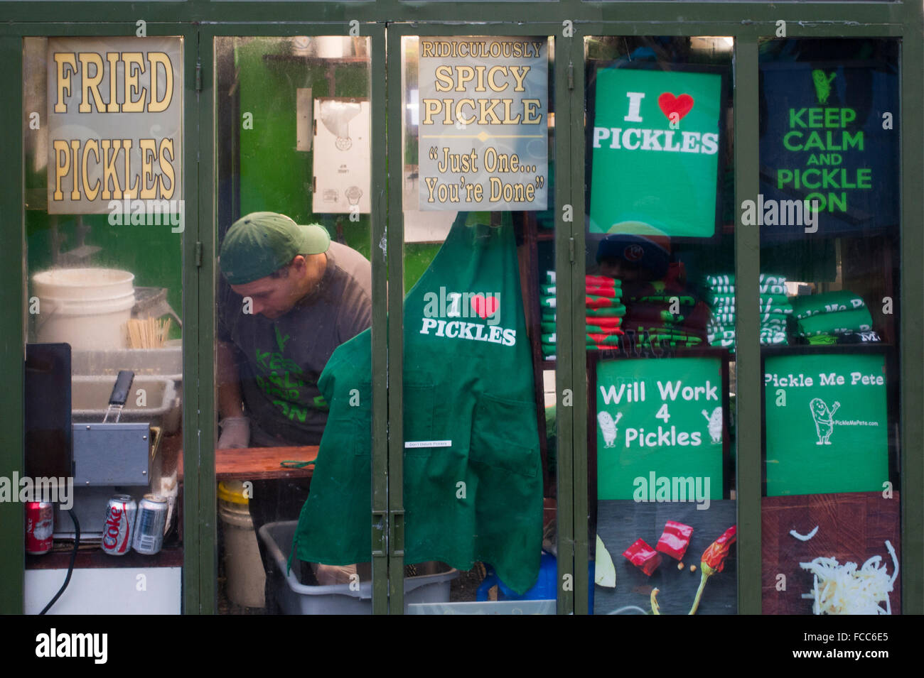 Pickle stand vendor booth hi-res stock photography and images - Alamy