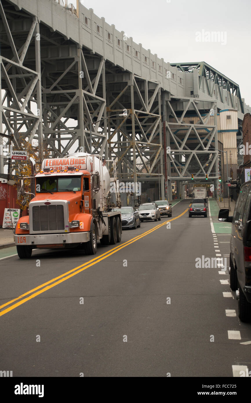 9th street above ground subway station on the F line in Gowanus ...