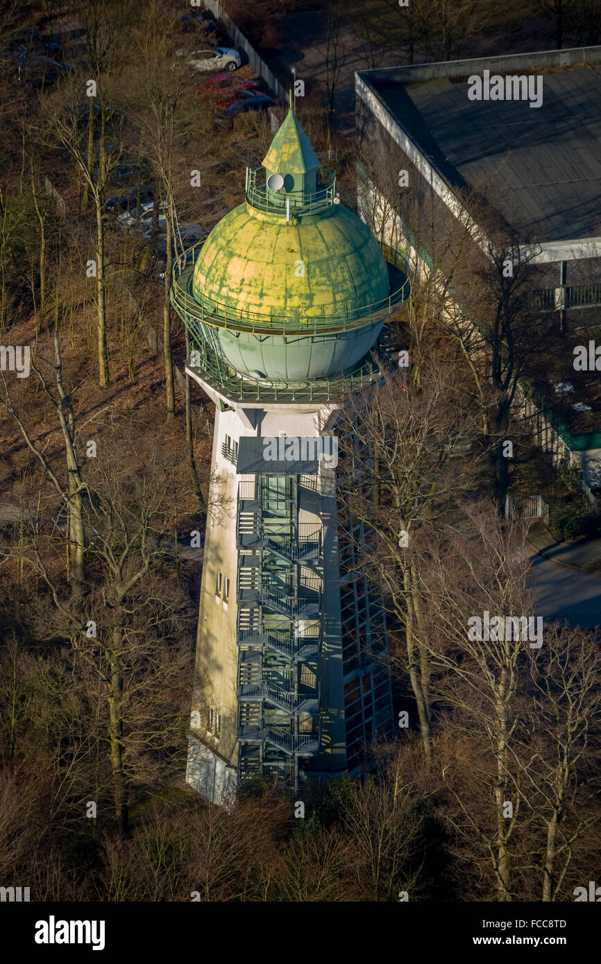 Aerial view, Old Water Tower Essen Bredeney, Walter Sachse path Essen ...