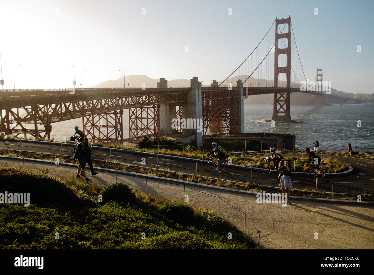 People walking over bridge hi-res stock photography and images - Alamy