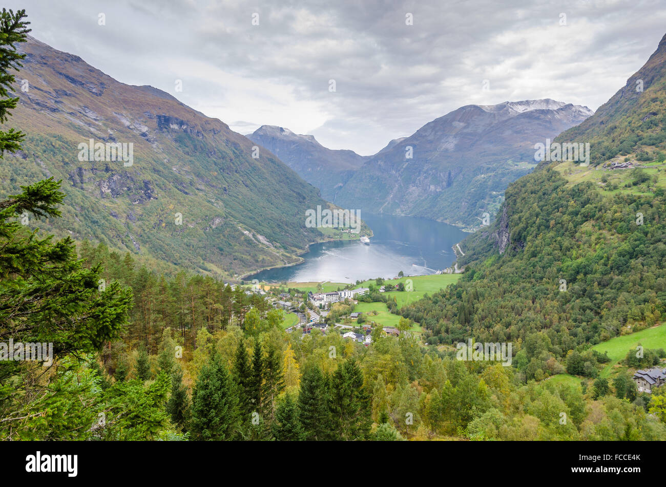 View of the deep valley in mountains. Norway Stock Photo - Alamy