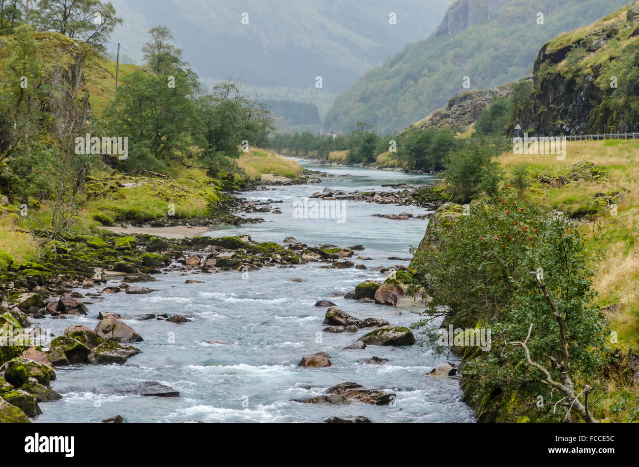 View of the mountain river. Norway Stock Photo - Alamy