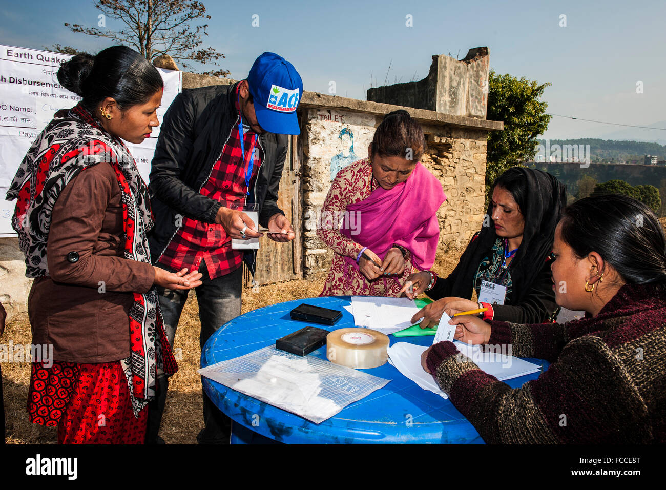 Nepal, Nuwakot district, one year after the earthquake, humanitarian ...