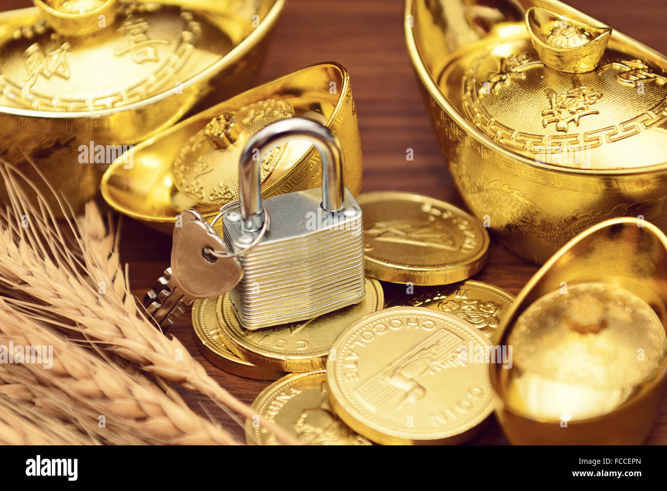 Golden of Lock Stock Photo - Alamy