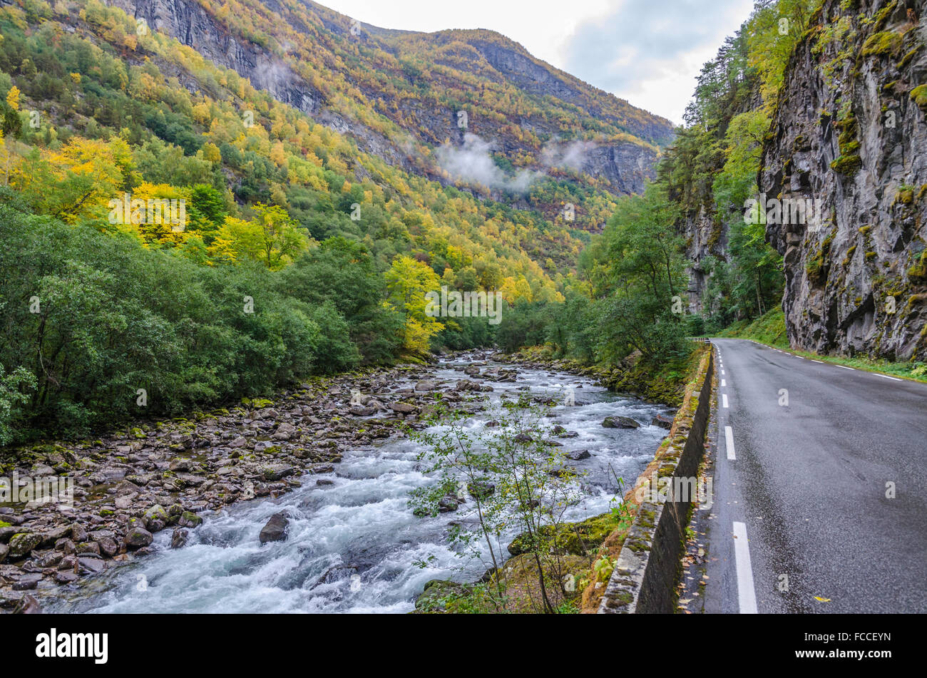 View of the mountain river. Norway Stock Photo - Alamy