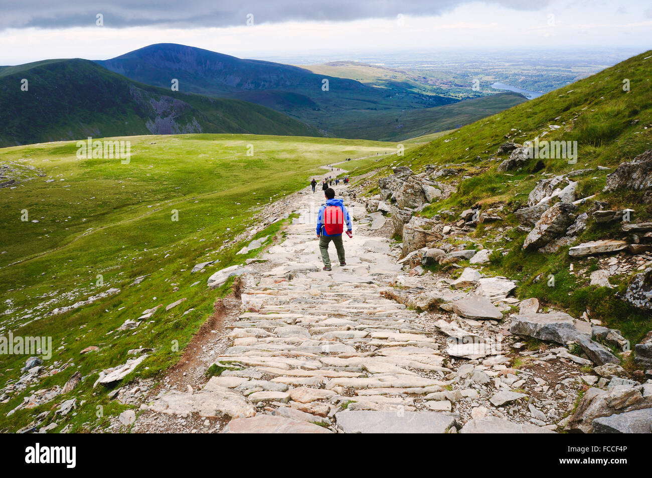 Walking down mountain trail hi-res stock photography and images - Alamy
