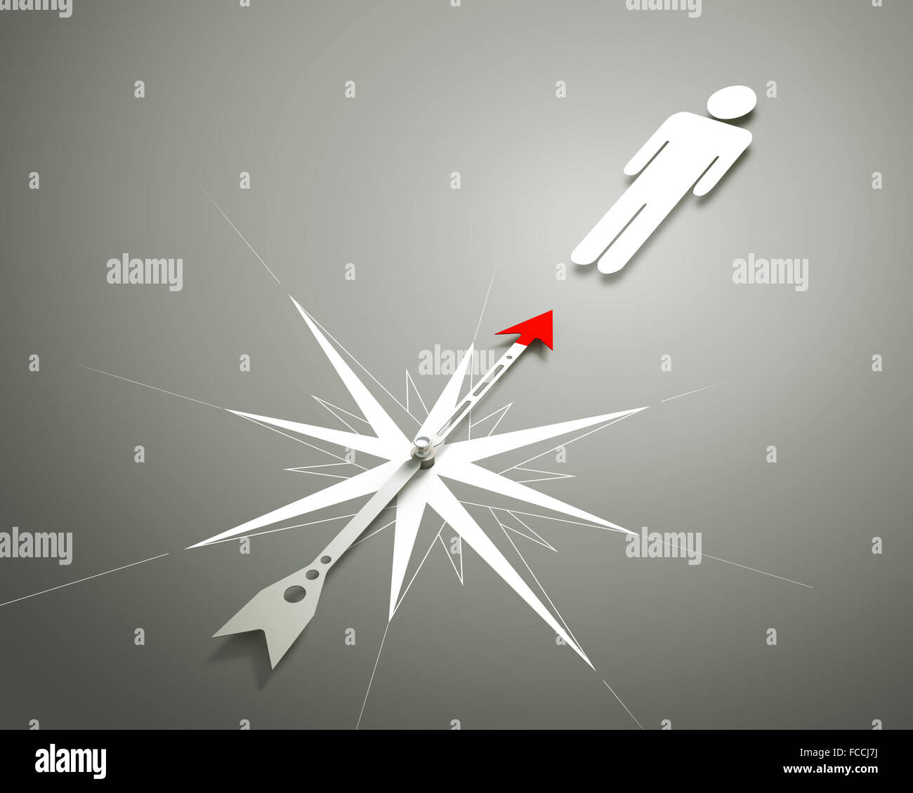 Conceptual image of compass pointing the direction Stock Photo - Alamy