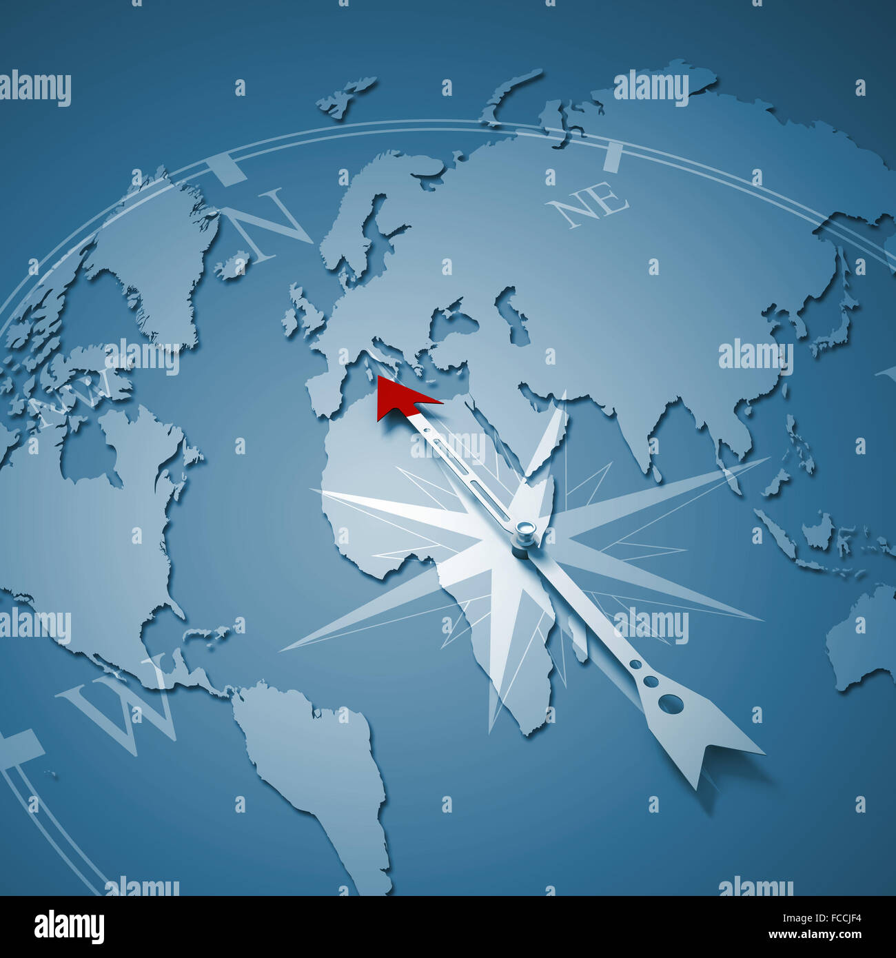 Conceptual image of compass pointing the direction Stock Photo - Alamy