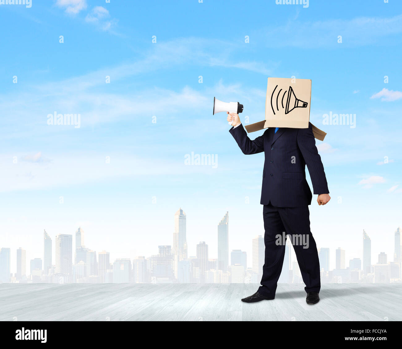 Megaphone head hi-res stock photography and images - Alamy