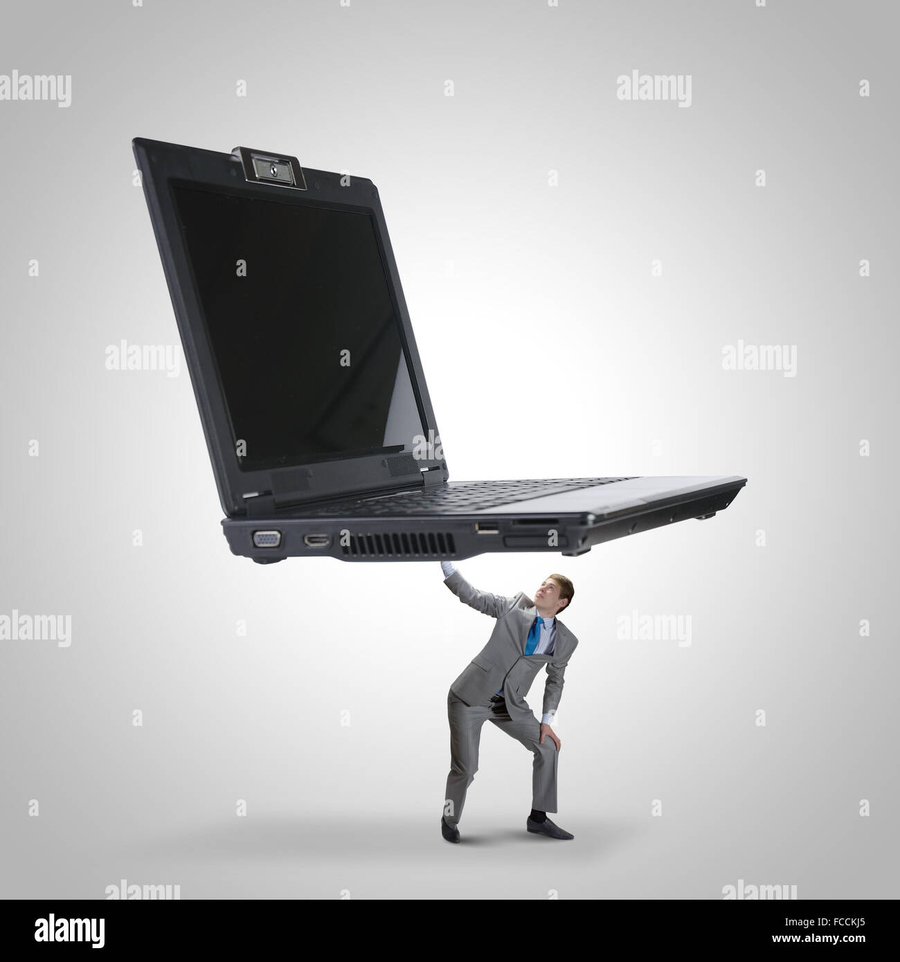 Businessman lifting weights hi-res stock photography and images - Alamy