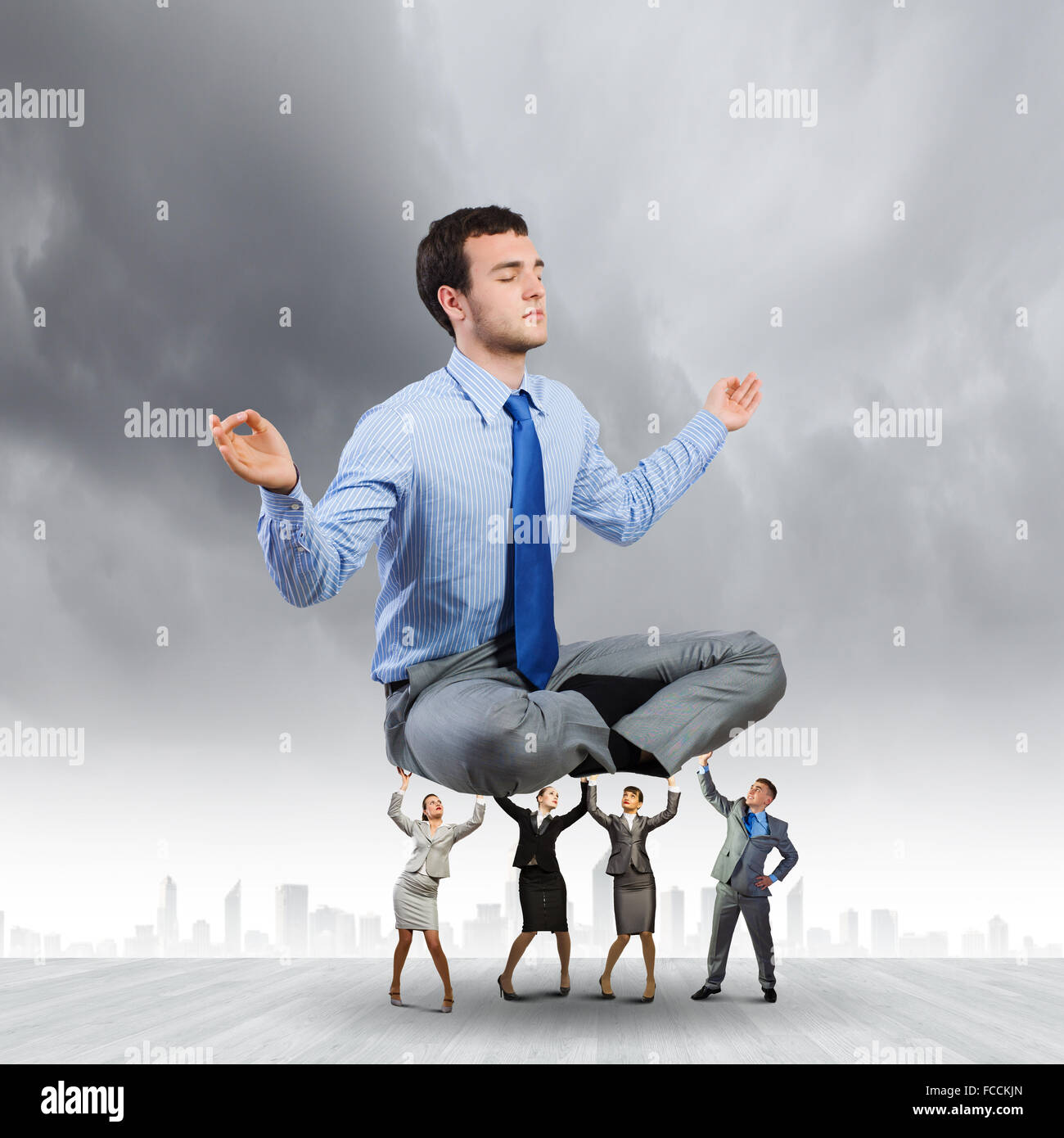 Seated staff pose hi-res stock photography and images - Alamy