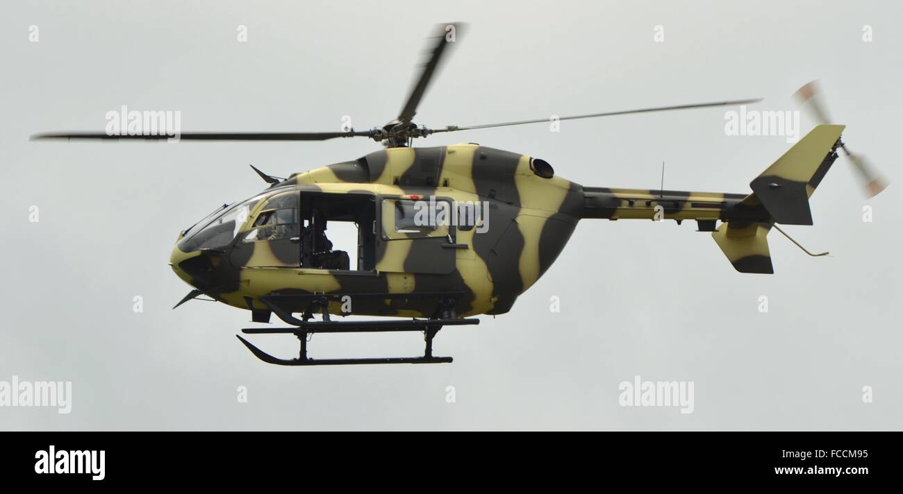 A UH-72 Lakota utility helicopter with a stealth paint scheme Stock ...