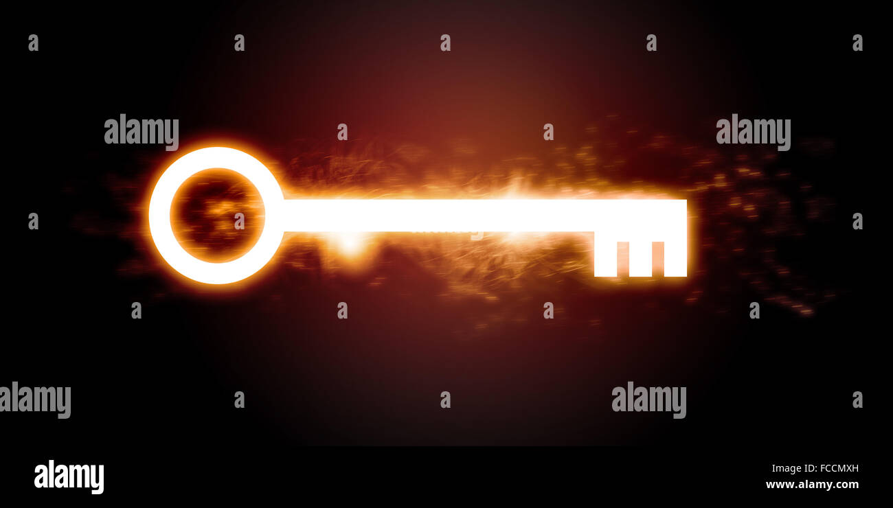 Conceptual image with key on dark background Stock Photo - Alamy