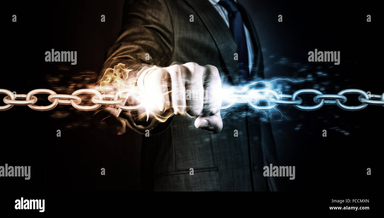 Angry man tear tie man hi-res stock photography and images - Alamy