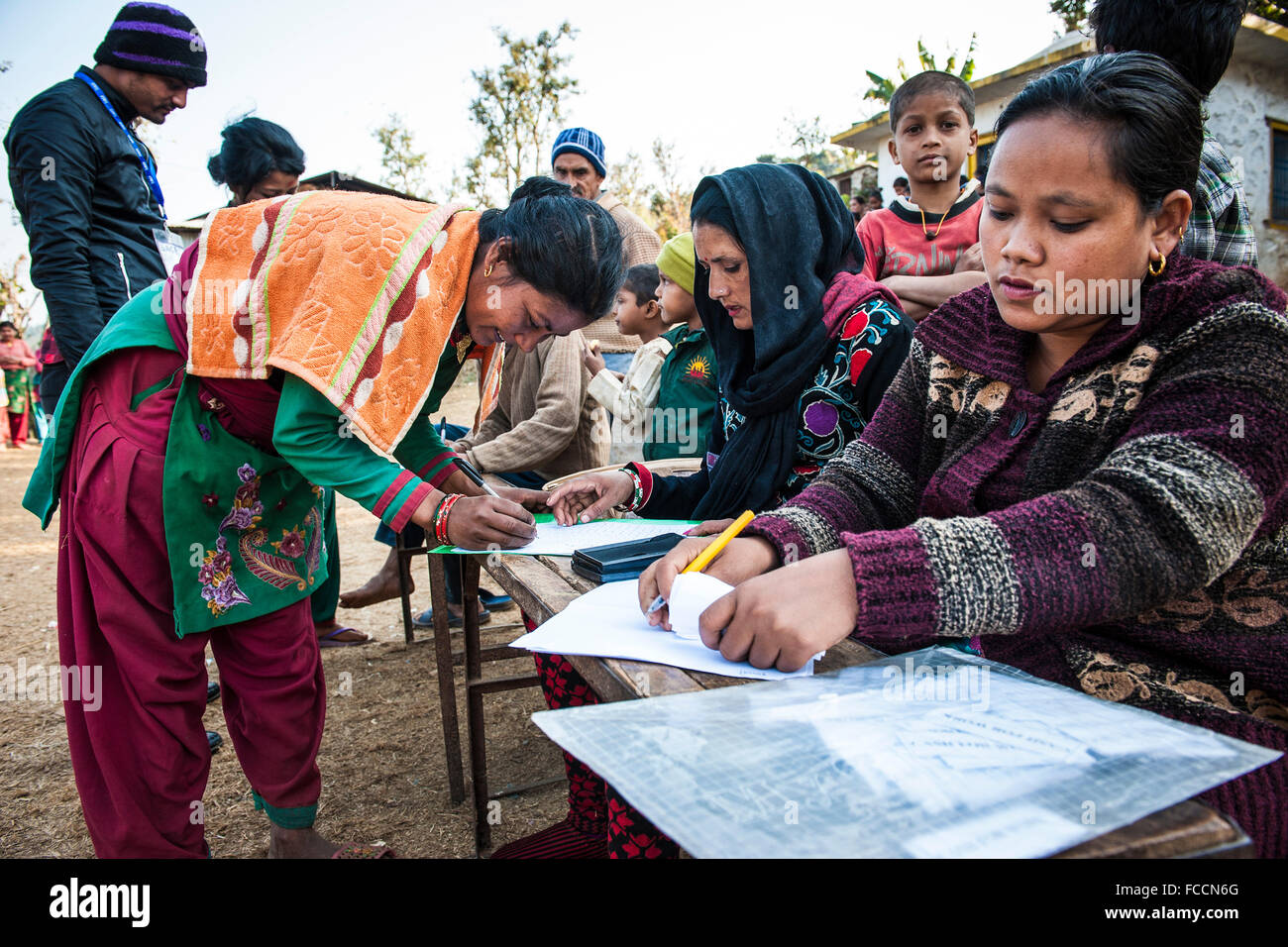 Nepal, Nuwakot district, one year after the earthquake, humanitarian ...