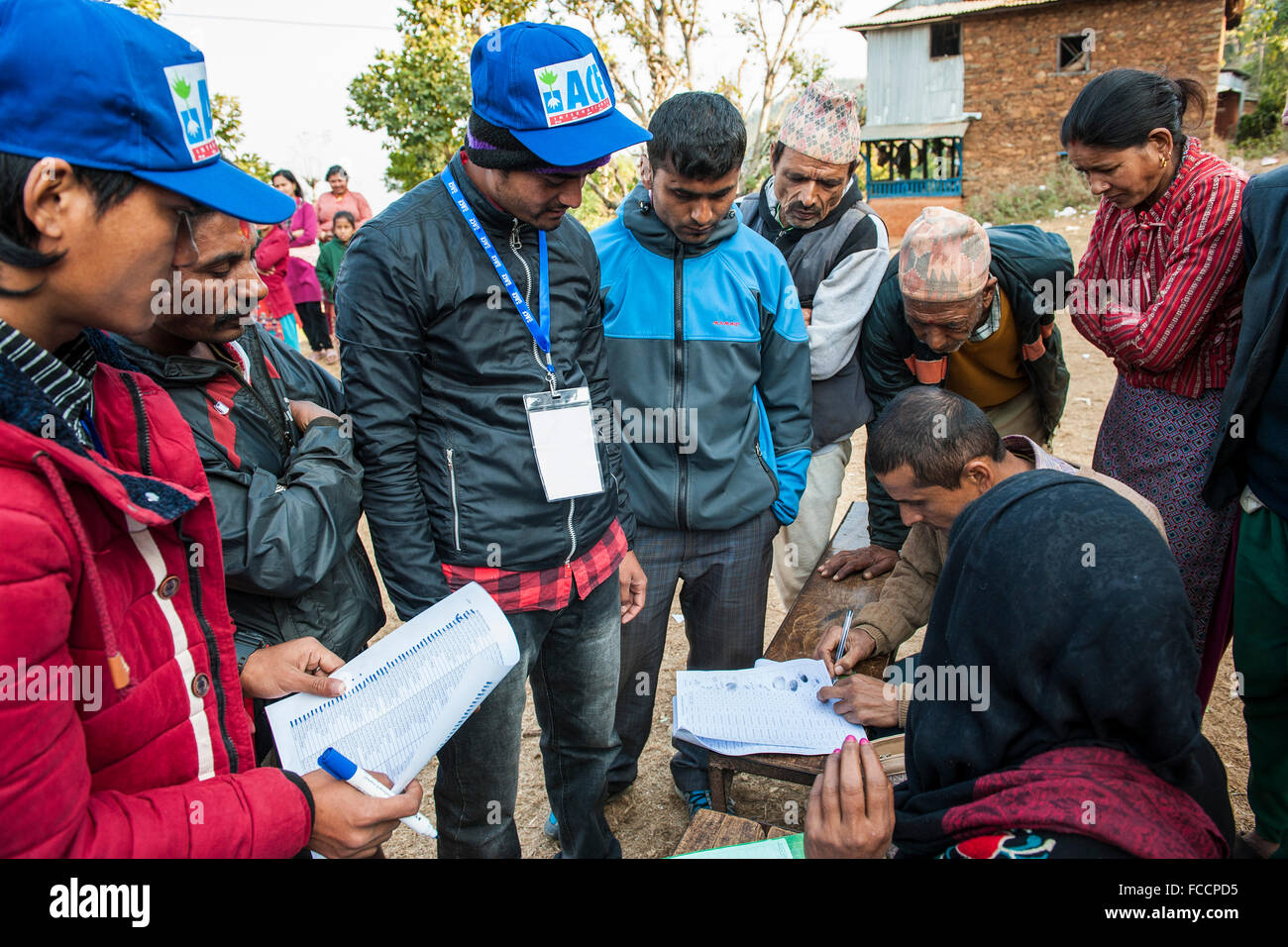 Nepal, Nuwakot district, one year after the earthquake, humanitarian ...