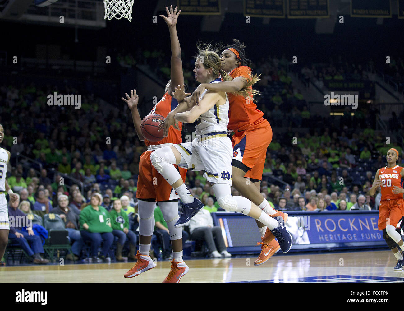 South Bend, Indiana, USA. 21st Jan, 2016. Notre Dame guard Madison ...