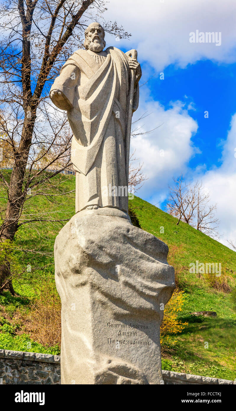 Saint Andrew Statue Kiev Ukraine. Saint Andrew was Christ's disciple ...