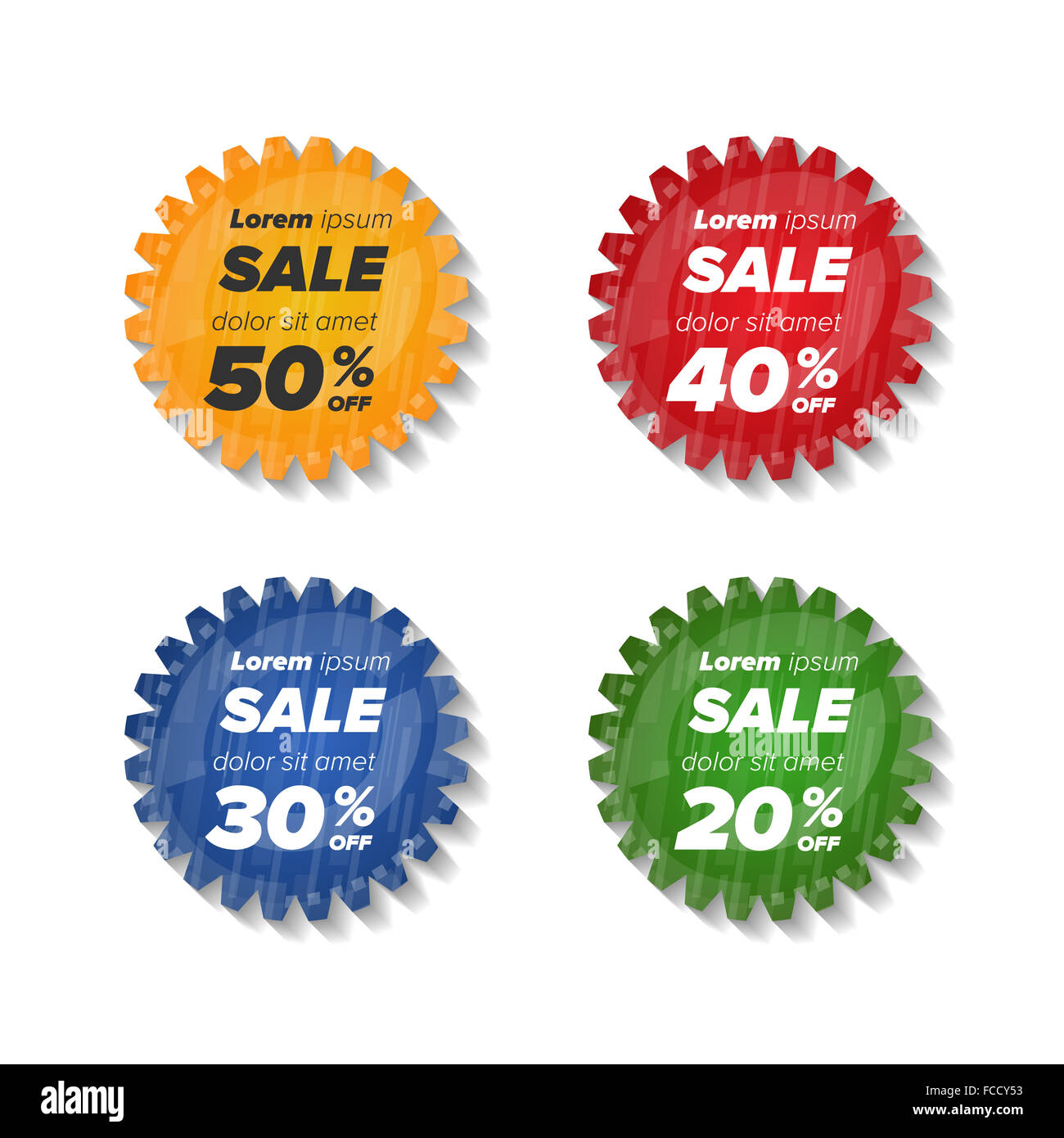Summer sale circle stickers. Sale and discounts. Vector illustration ...