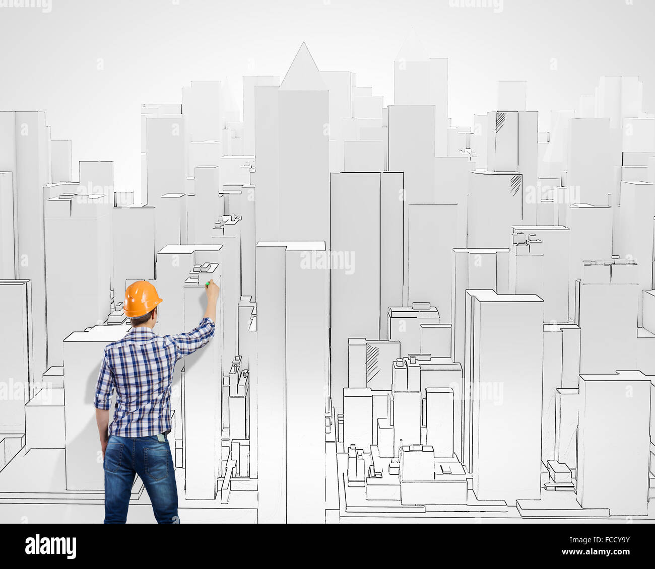 Engineering drawing skyscraper hi-res stock photography and images - Alamy