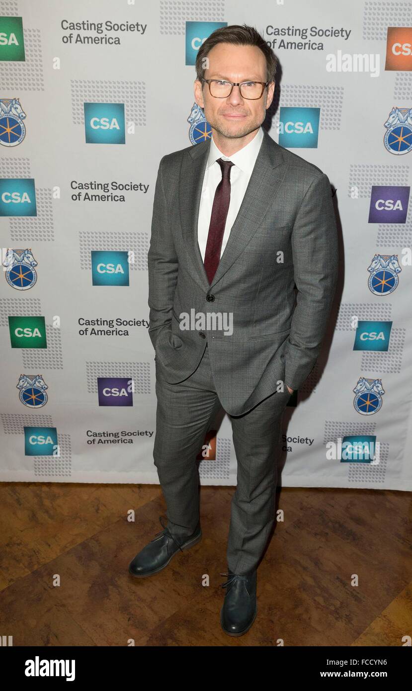 New York, NY, USA. 21st Jan, 2016. Christian Slater at arrivals for CSA ...