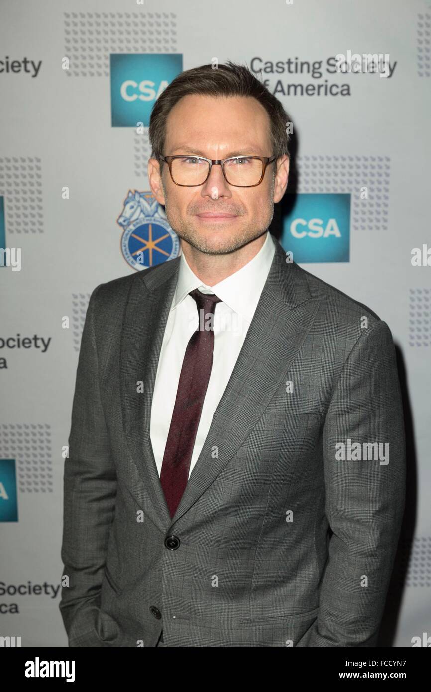 New York, NY, USA. 21st Jan, 2016. Christian Slater at arrivals for CSA ...