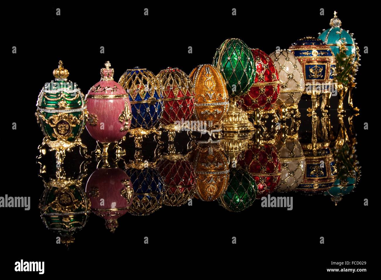 Group Faberge eggs Stock Photo - Alamy