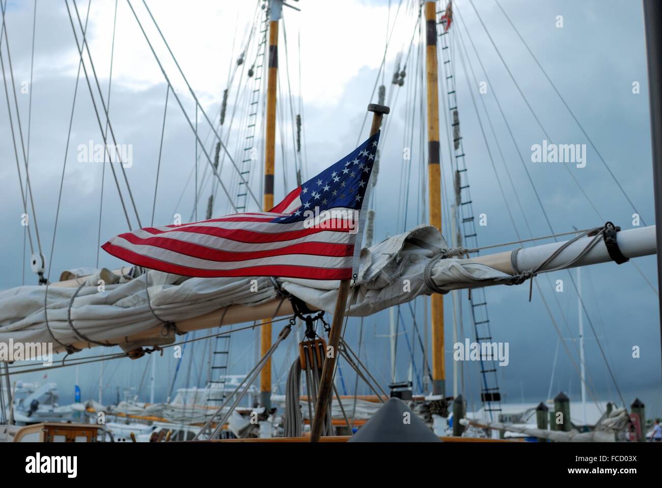 American flag sail hi-res stock photography and images - Alamy