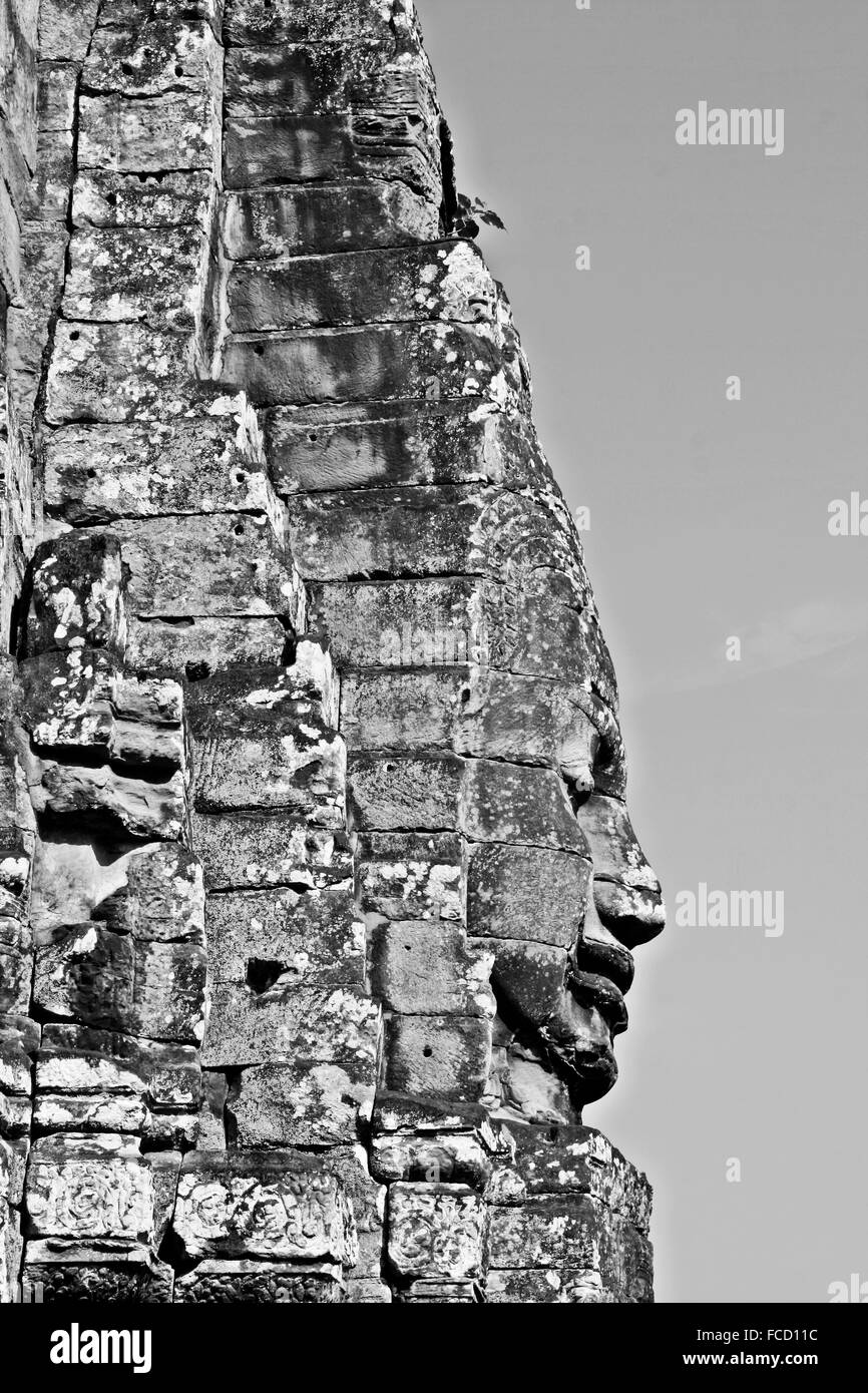 Bayon temple Black and White Stock Photos & Images - Alamy