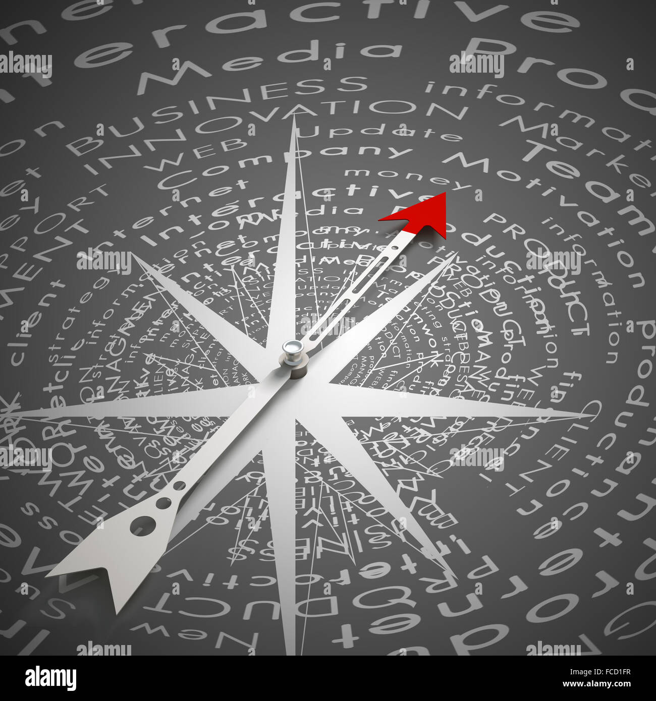 Conceptual image of compass pointing the direction Stock Photo - Alamy