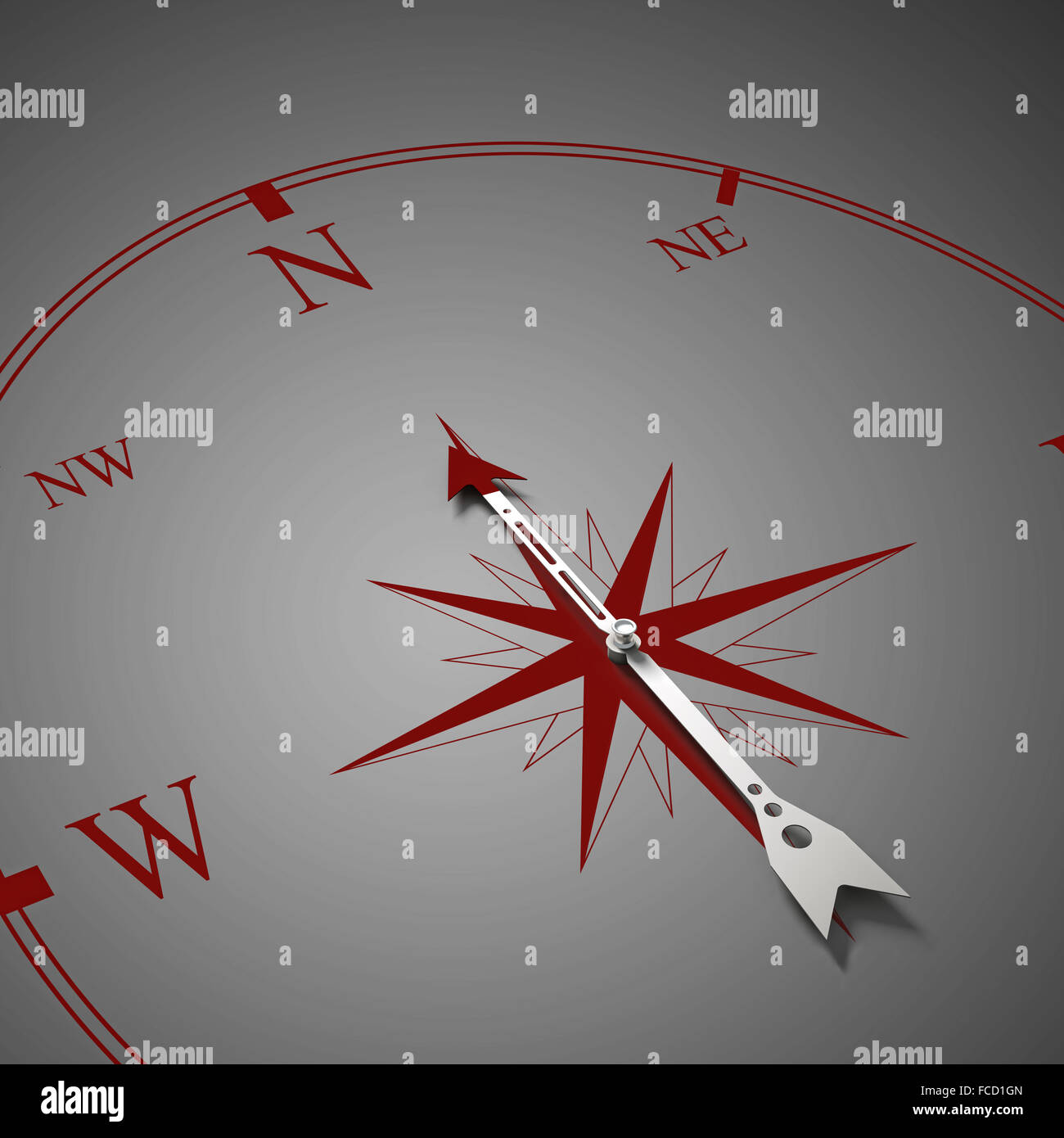 Conceptual image of compass pointing the direction Stock Photo - Alamy