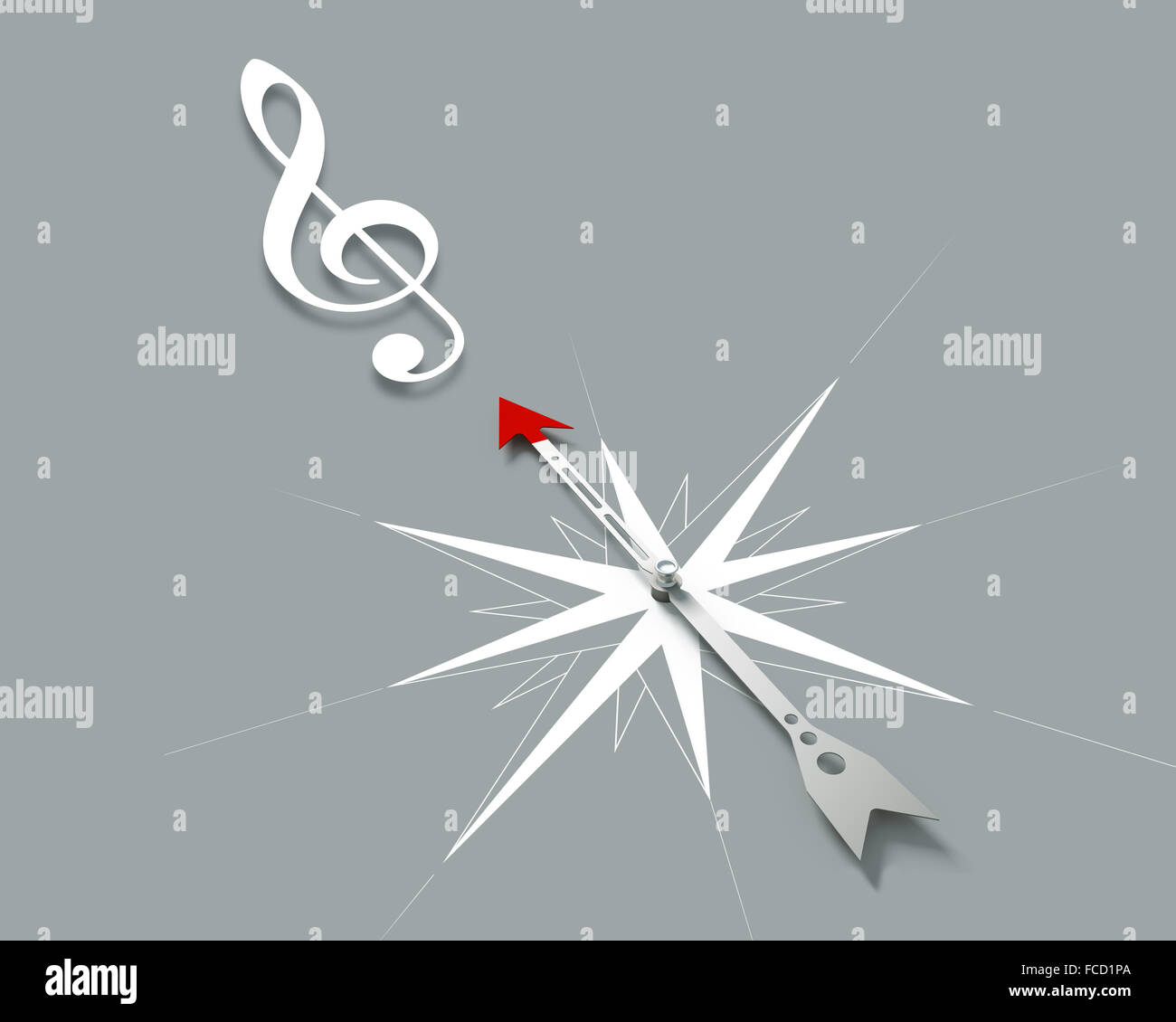 Conceptual image of compass pointing the direction Stock Photo - Alamy