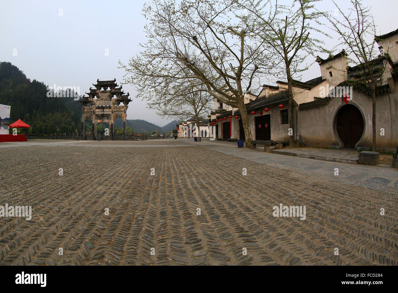 Ancient Hui style architecture Xidi village Yixian County Anhui ...