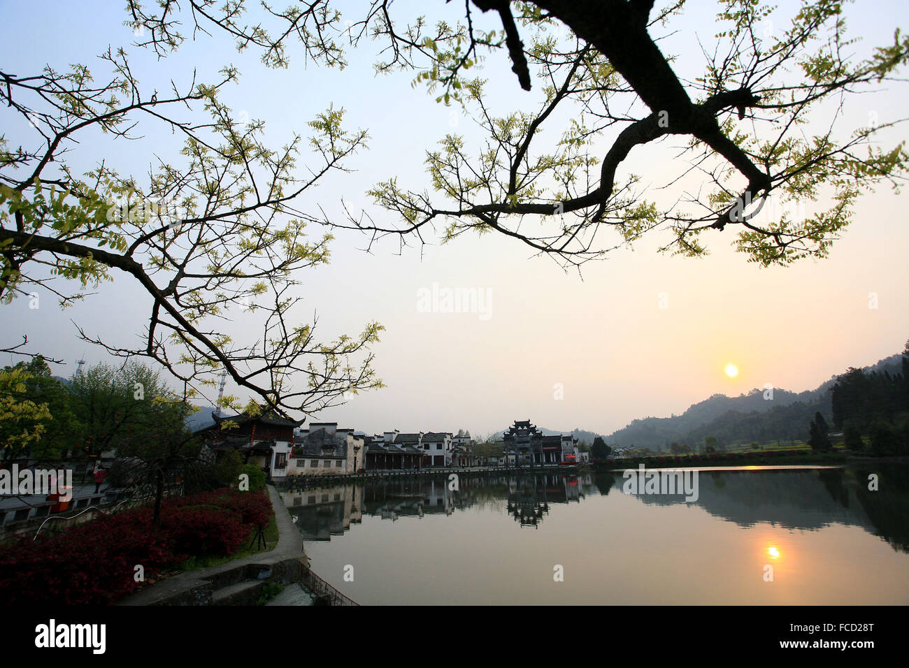 Ancient Hui style architecture Xidi village Yixian County Anhui ...