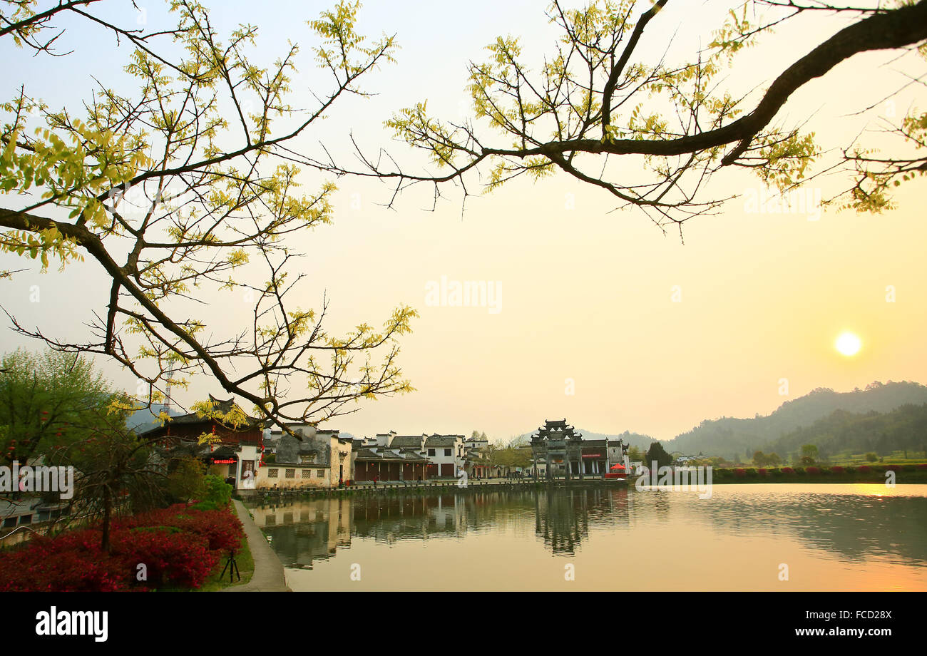 Ancient Hui style architecture Xidi village Yixian County Anhui ...