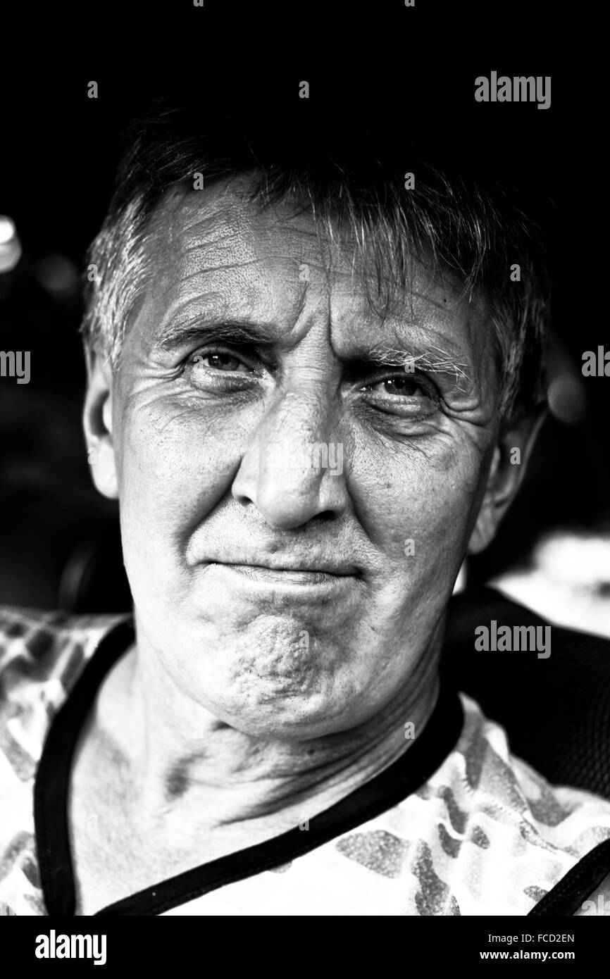 Mature male bw photo hi-res stock photography and images - Alamy