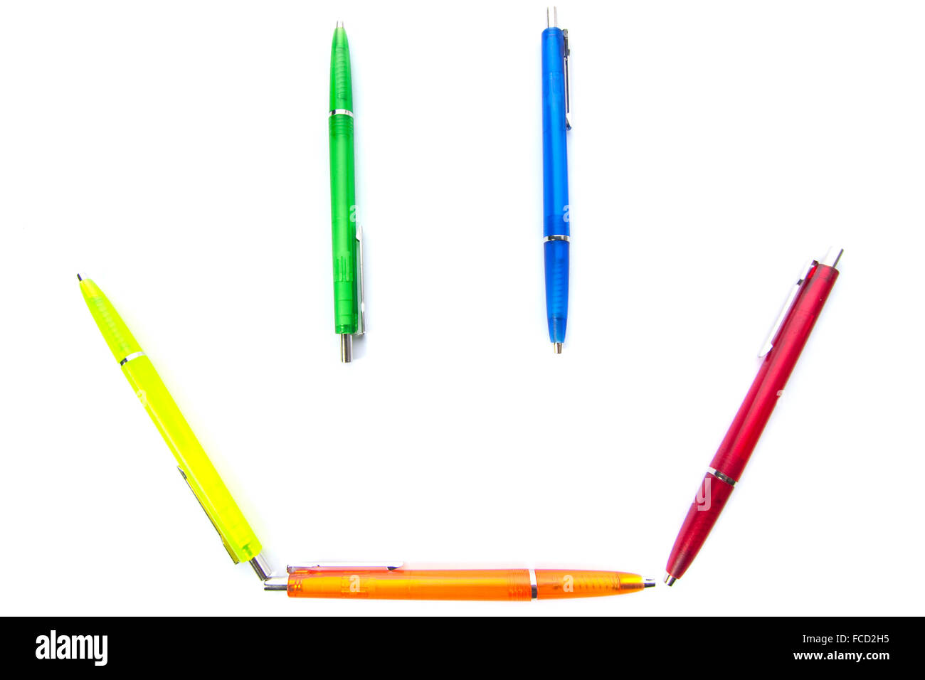 Five blue pens hi-res stock photography and images - Alamy
