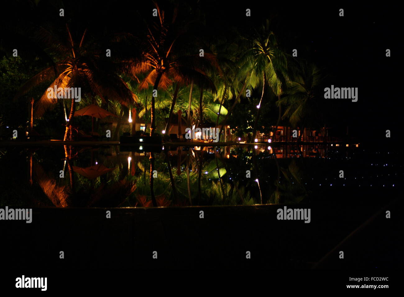 Night On A Tropical Island Stock Photo - Alamy