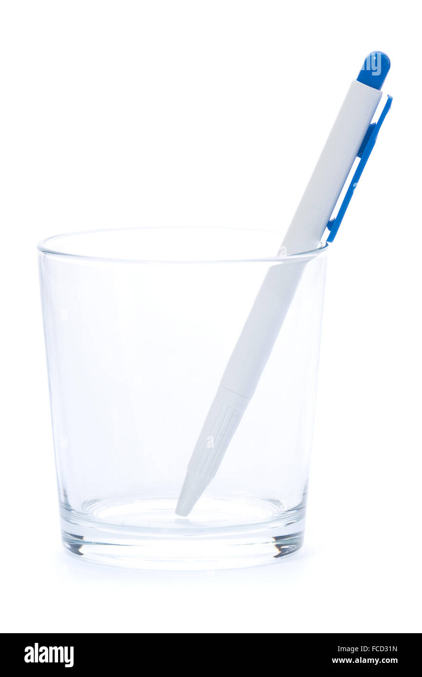 Pens in a glass Stock Photo - Alamy