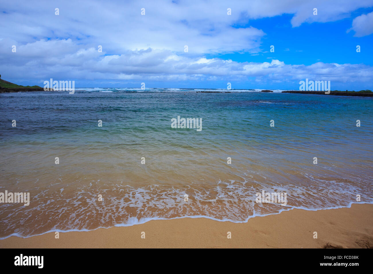 Turtle Bay Beach on the Northshore of Oahu Hawaii with nobody there in ...