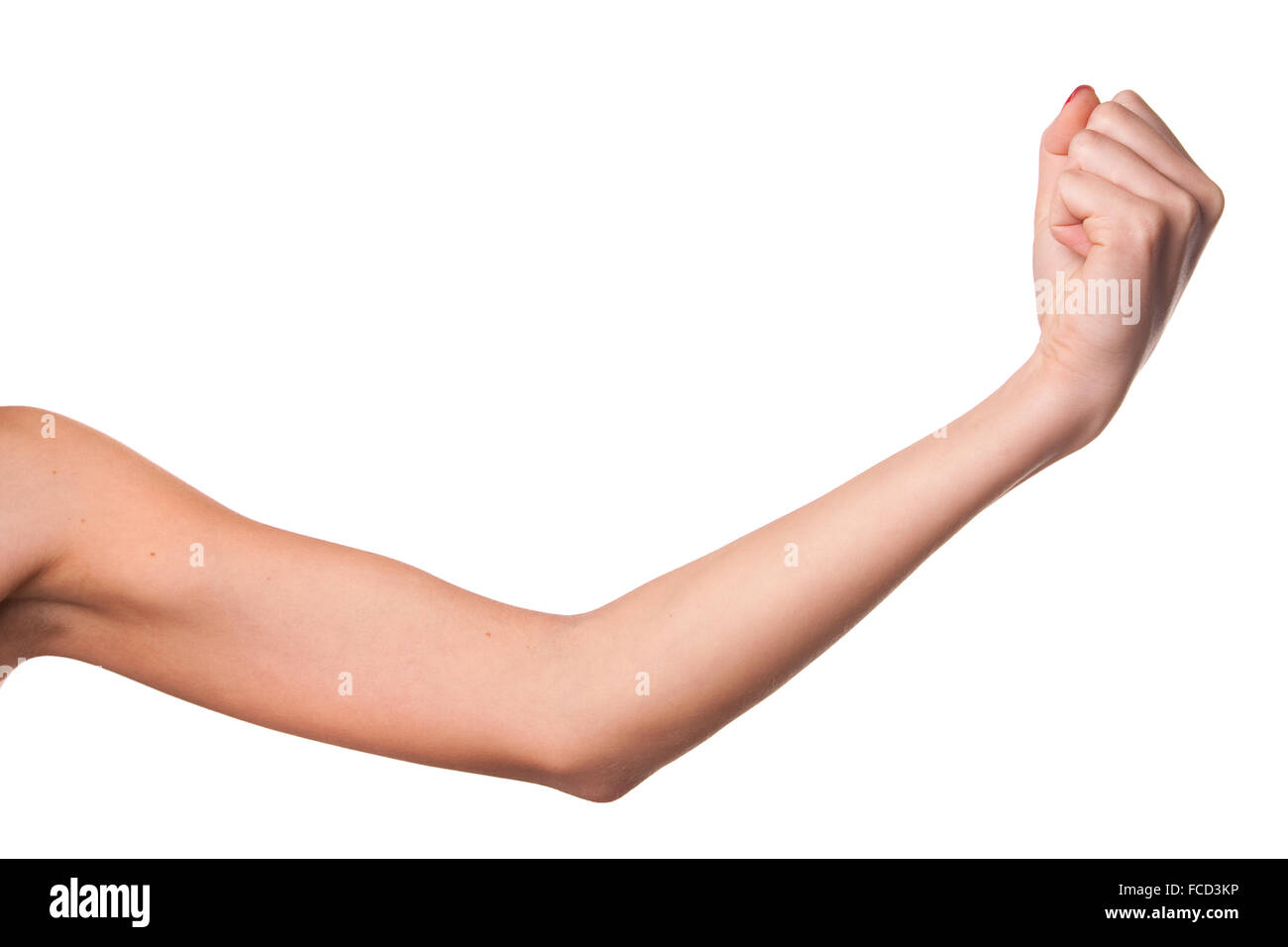Woman shows a fist Stock Photo - Alamy