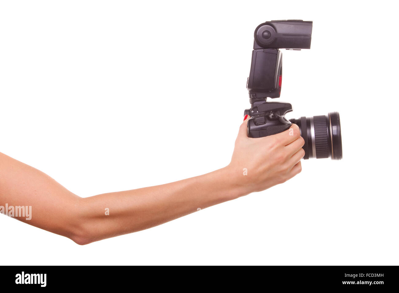 Hand holding flashlight Cut Out Stock Images & Pictures - Alamy
