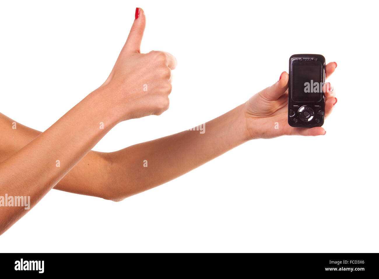 Woman hand and mobile phone Stock Photo - Alamy