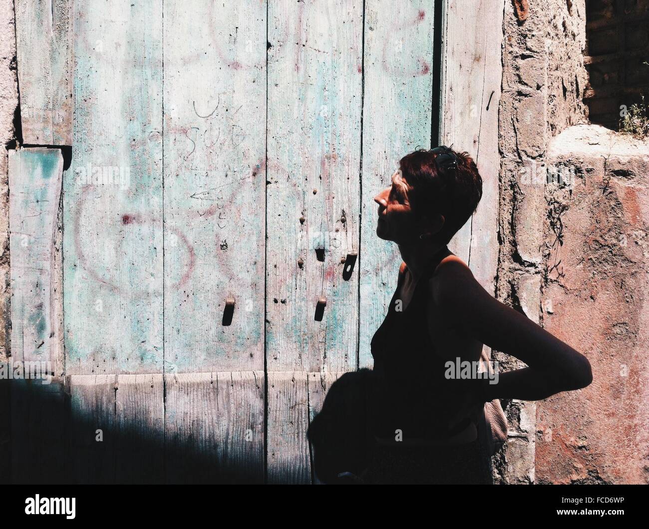 Standing outside closed door hi-res stock photography and images - Alamy