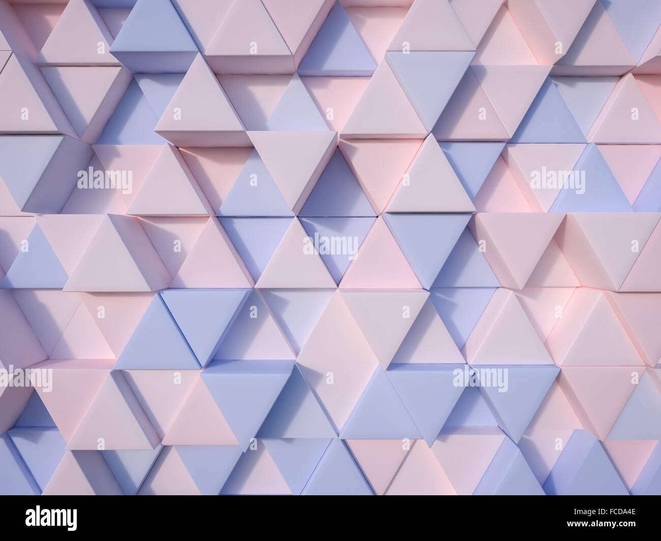Serenity Blue and Rose Quartz abstract 3d triangle background Stock ...