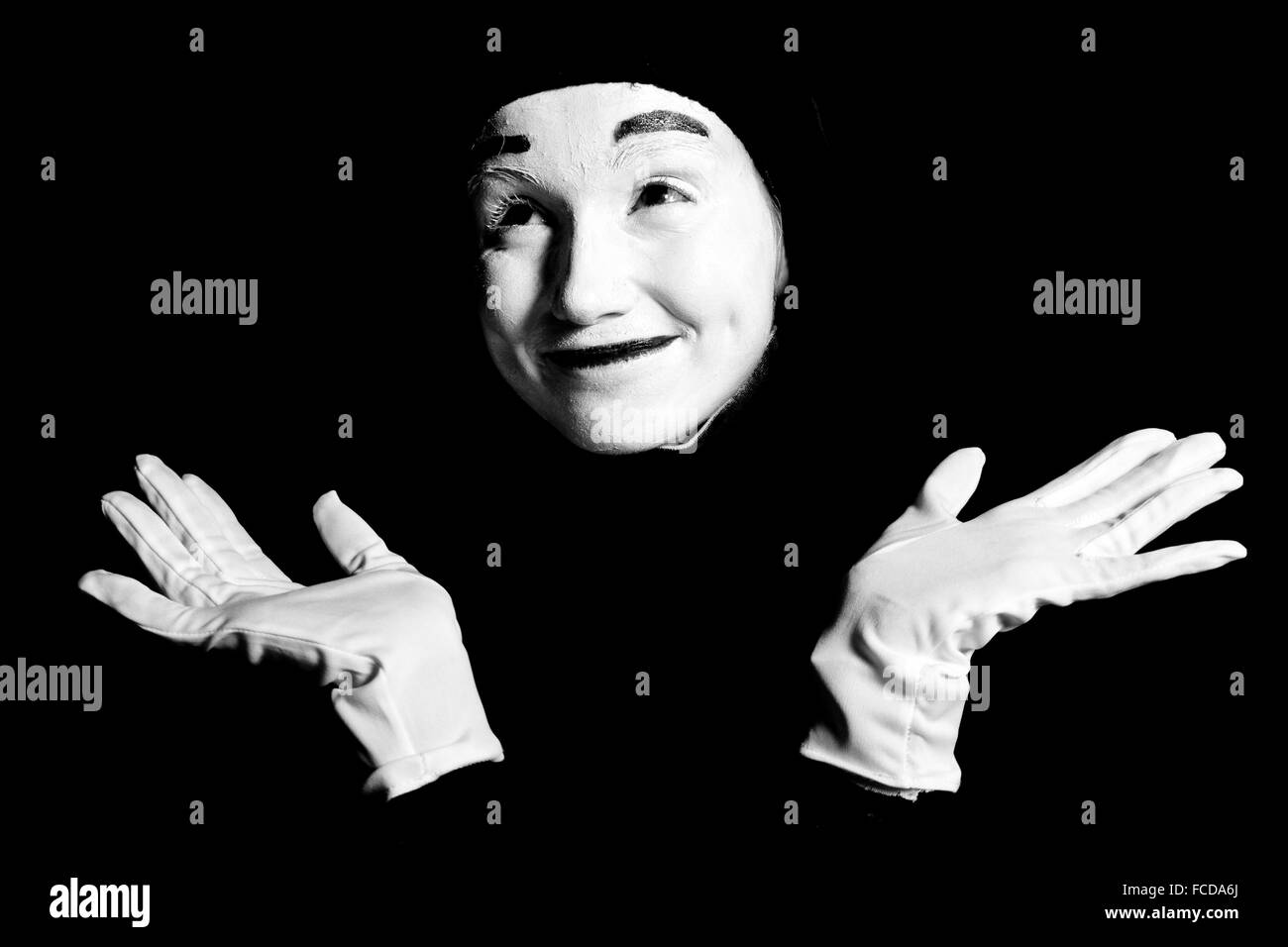 Mime mask and Black and White Stock Photos & Images - Alamy