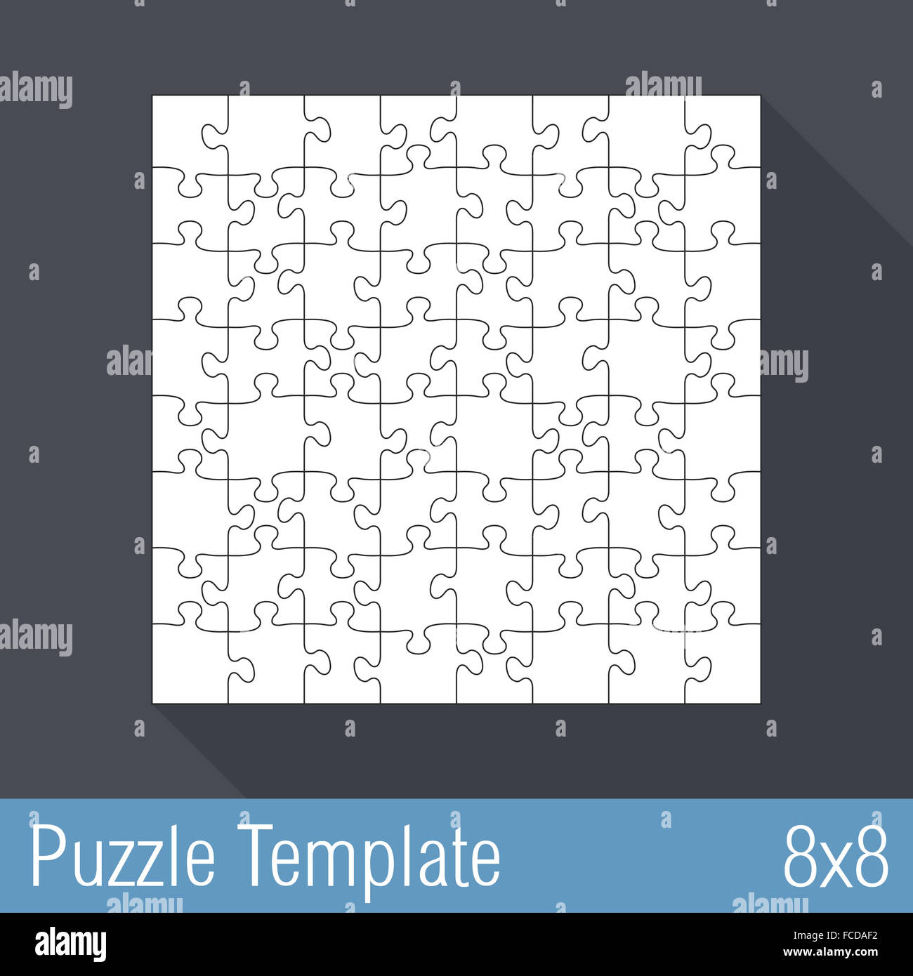 Jigsaw Puzzle Template Stock Photo - Alamy