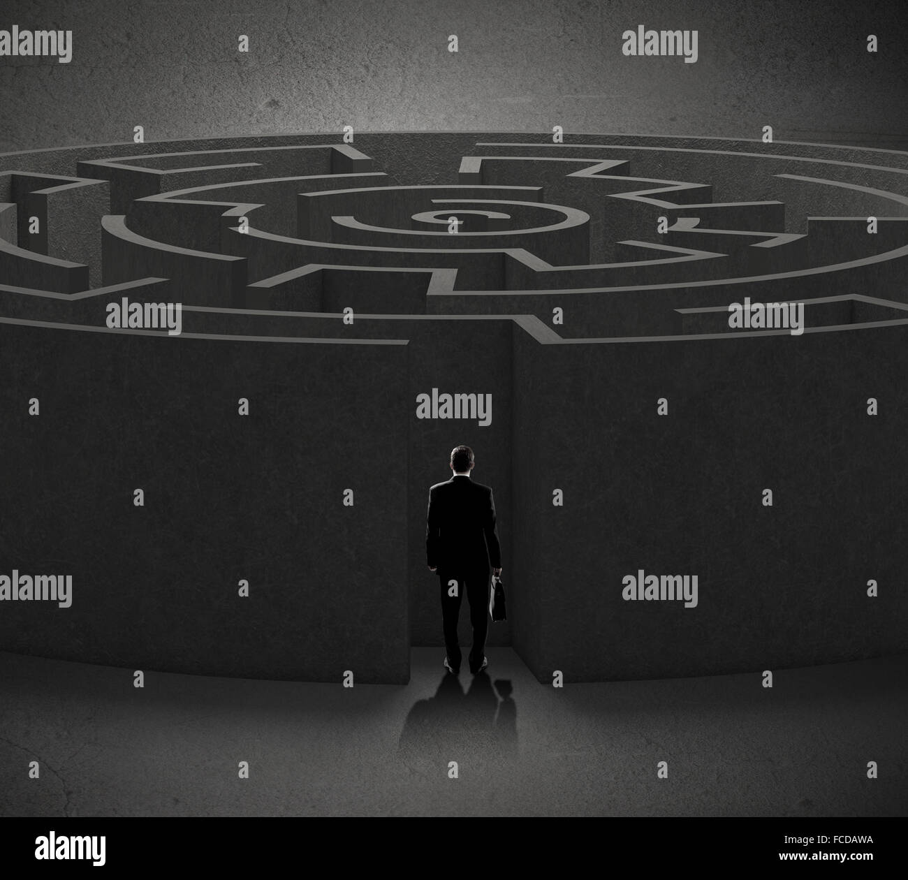 Successful businessman standing near the entrance of labyrinth Stock ... Successful businessman standing near the entrance of labyrinth Stock ...